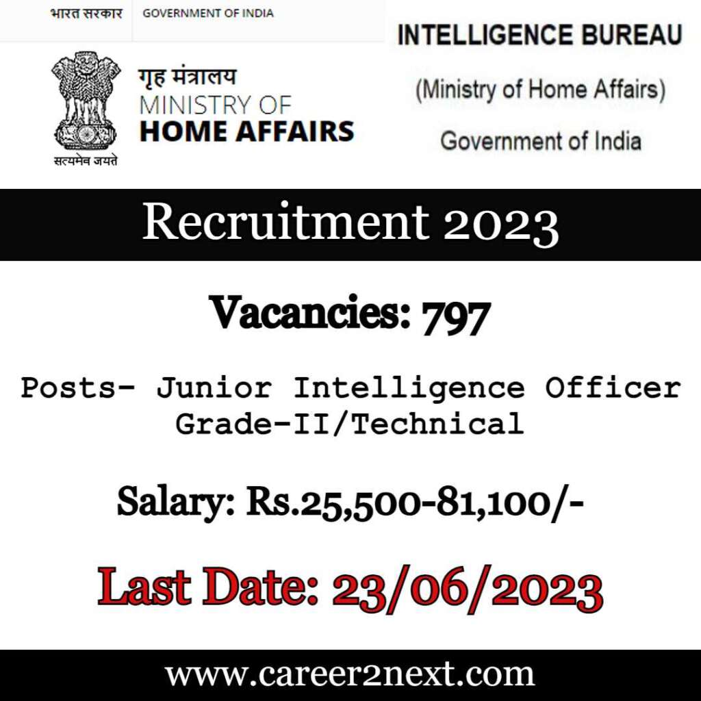 Intelligence Bureau Recruitment 2023