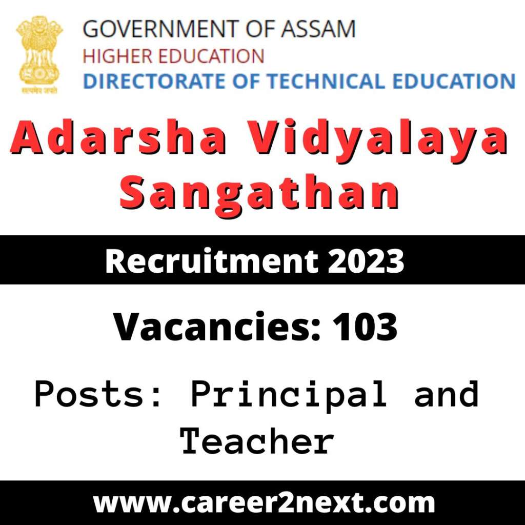 Adarsha Vidyalaya Sangathan Recruitment 2023 | 103 Faculty post