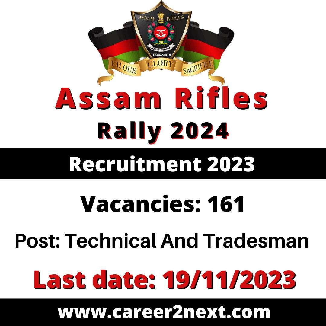 Assam Rifles Recruitment Rally 2024 | 161-Posts